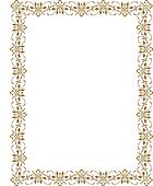 Brown and Gold Victorian Border Clipart | u15591045 | Fotosearch