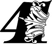 Clip Art of , 5, fancy number, hand lettered, ornate, u18728386 ...